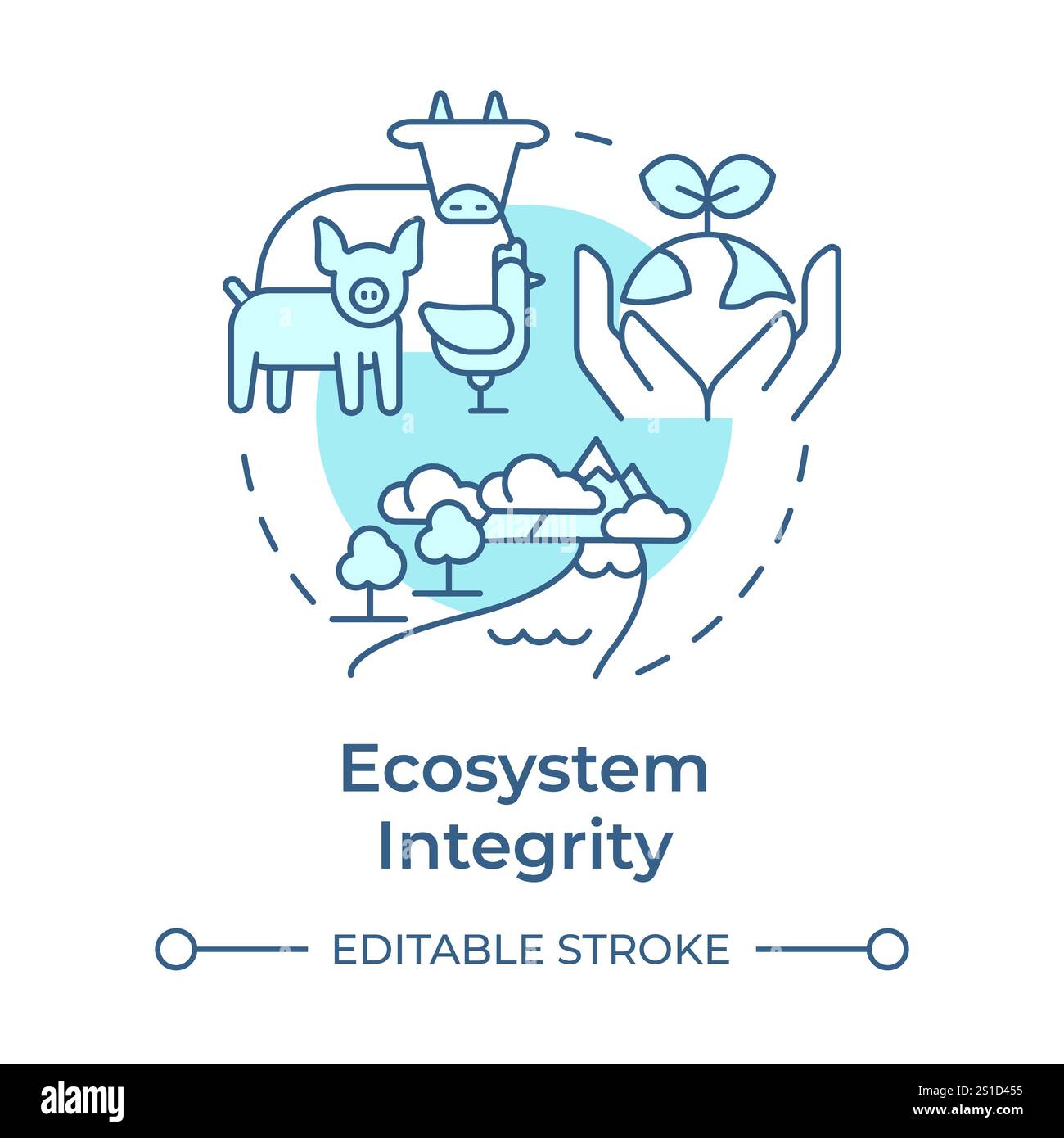 Ecosystem integrity soft blue concept icon Stock Vector Image & Art - Alamy
