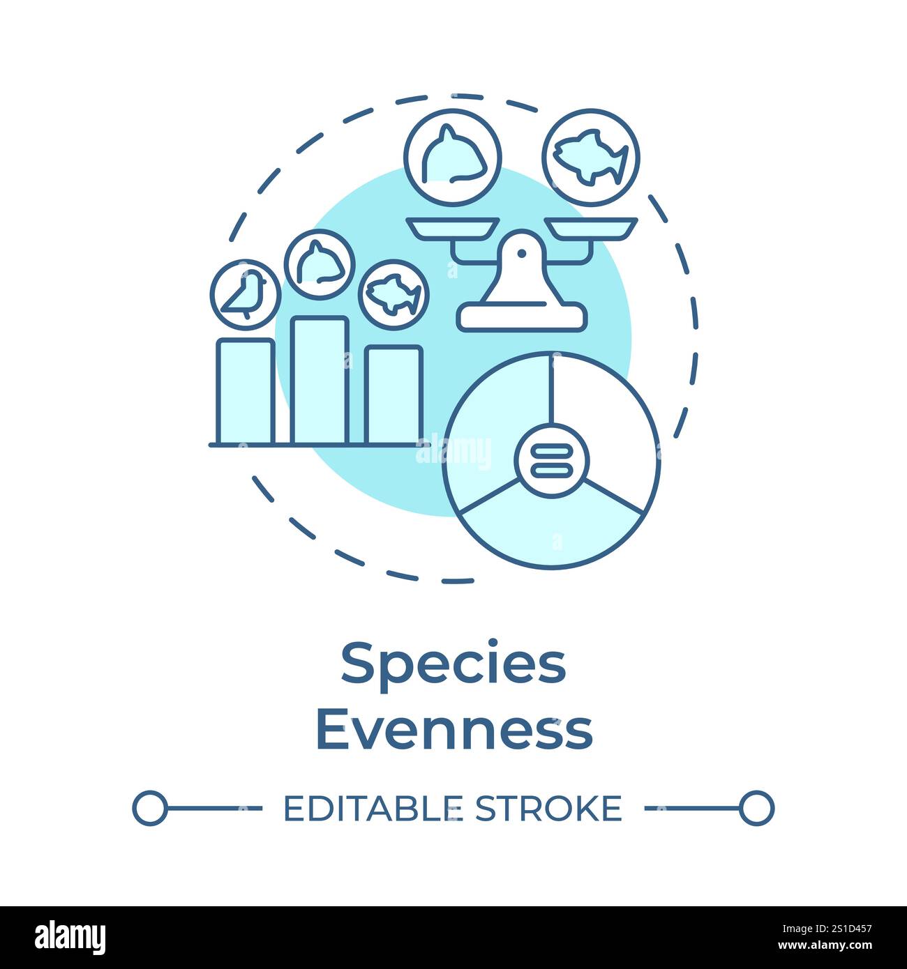 Species evenness soft blue concept icon Stock Vector Image & Art - Alamy