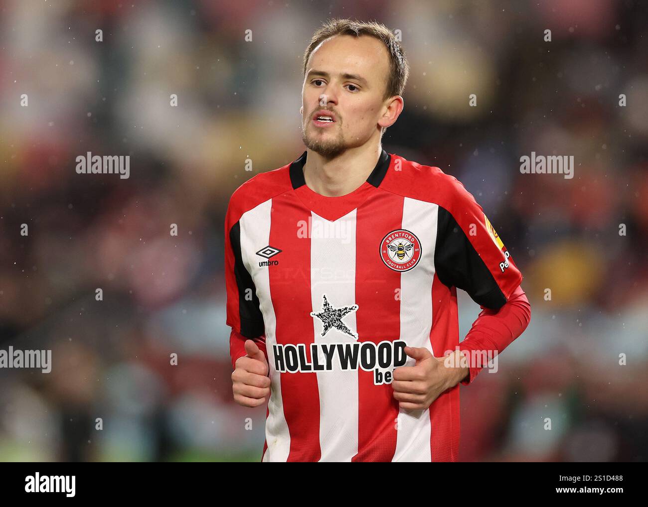 London, UK. 1st Jan, 2025. Mikkel Damsgaard of Brentford during the ...