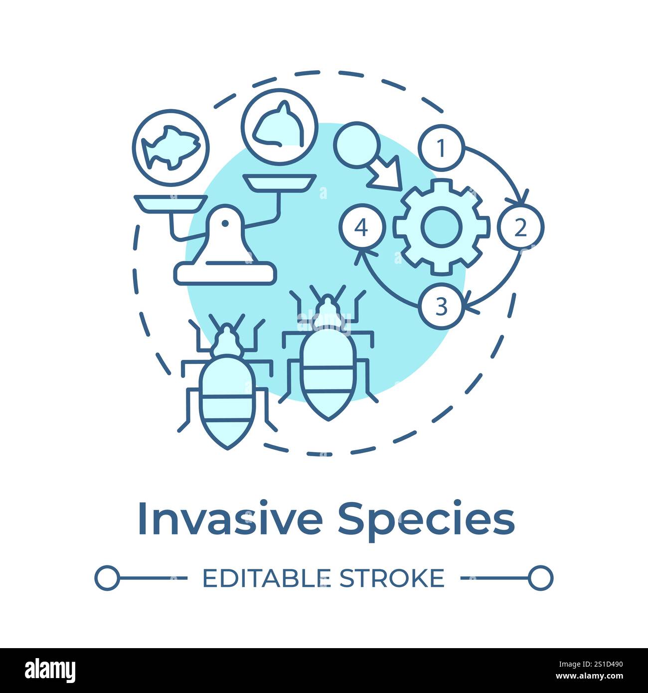 Invasive species soft blue concept icon Stock Vector Image & Art - Alamy