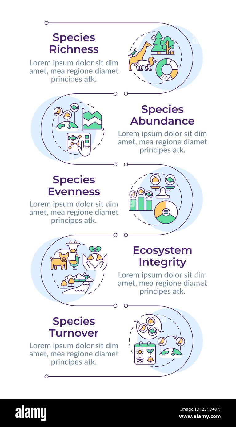 Biodiversity measurement infographic vertical sequence Stock Vector ...