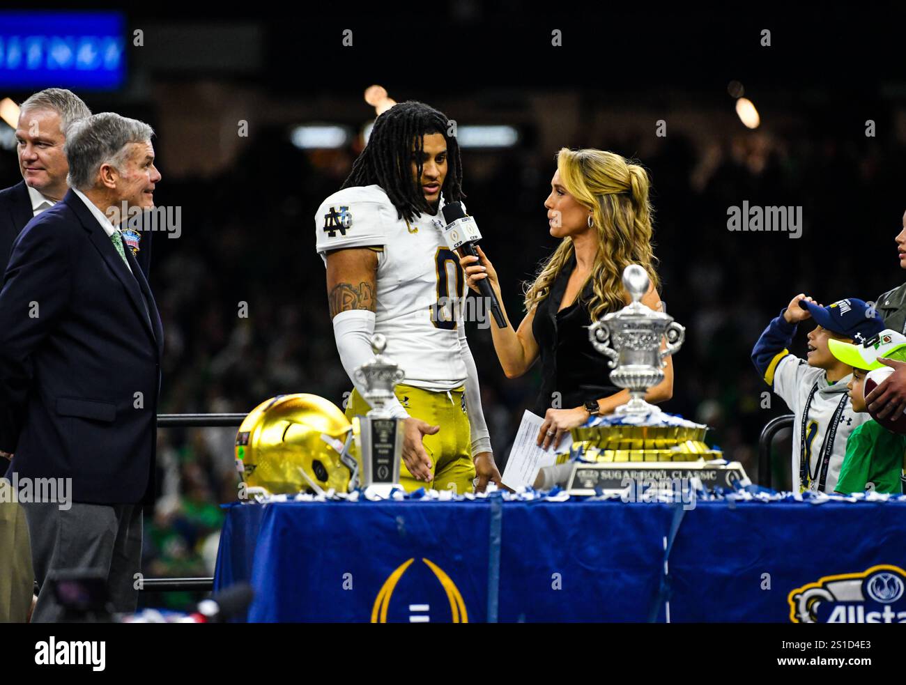 New Orleans, Louisiana, USA. 2nd Jan, 2025. Notre Dame safety (0 ...
