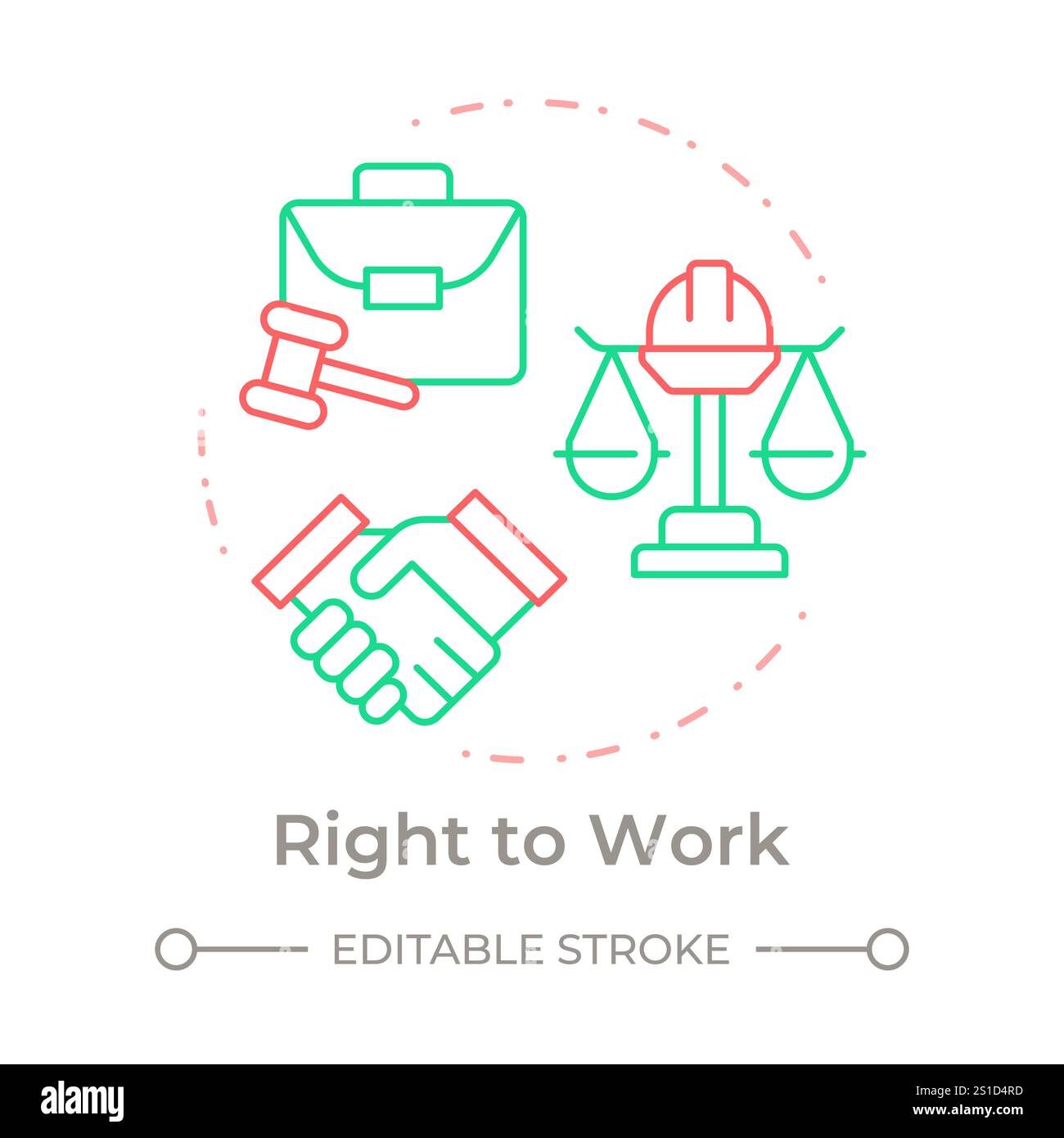 Right to work duo tone concept icon Stock Vector Image & Art - Alamy