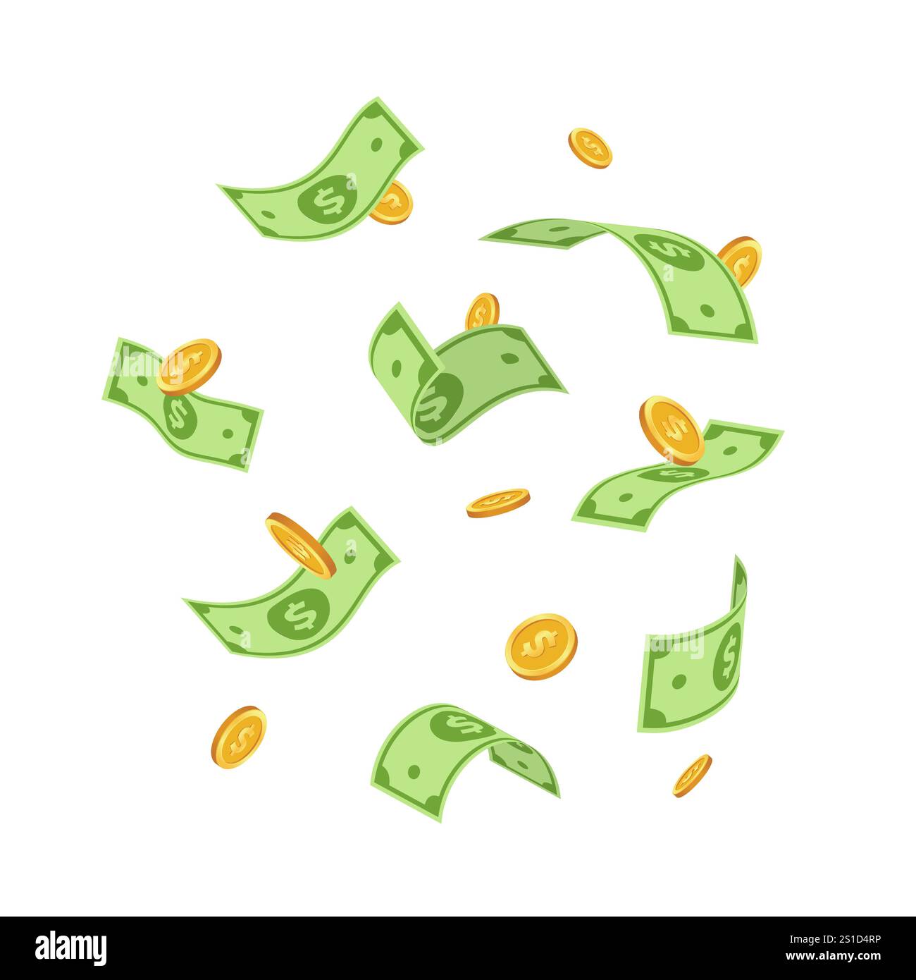 dollar money rain illustration Stock Vector Image & Art - Alamy