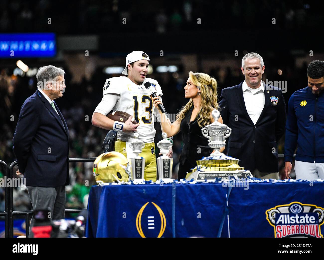 New Orleans, Louisiana, USA. 2nd Jan, 2025. Notre Dame quarterback and ...