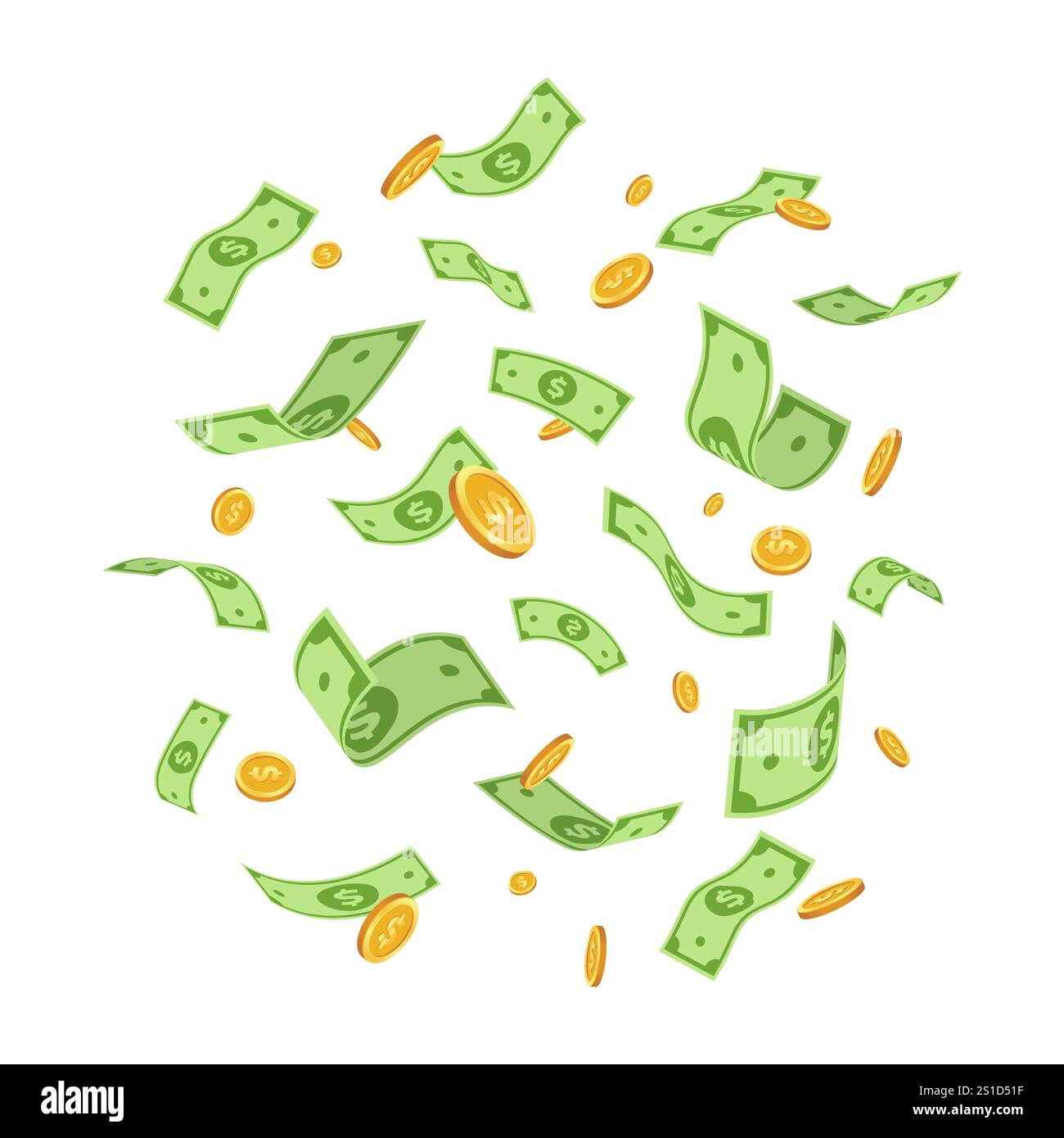 dollar money rain illustration Stock Vector Image & Art - Alamy