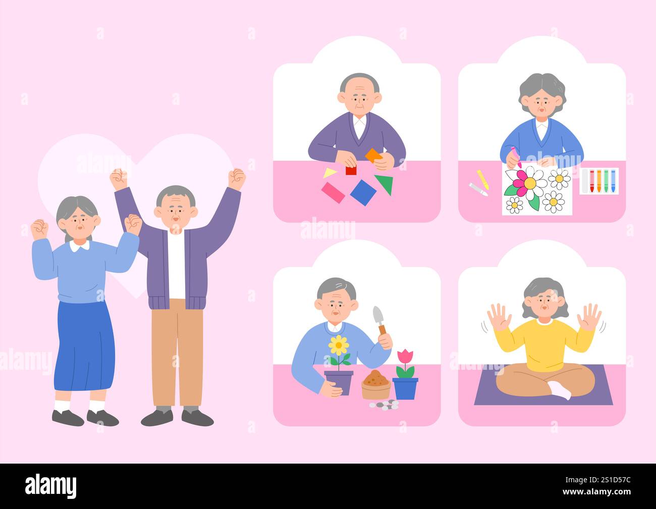 Effective dementia prevention program illustration Stock Photo - Alamy