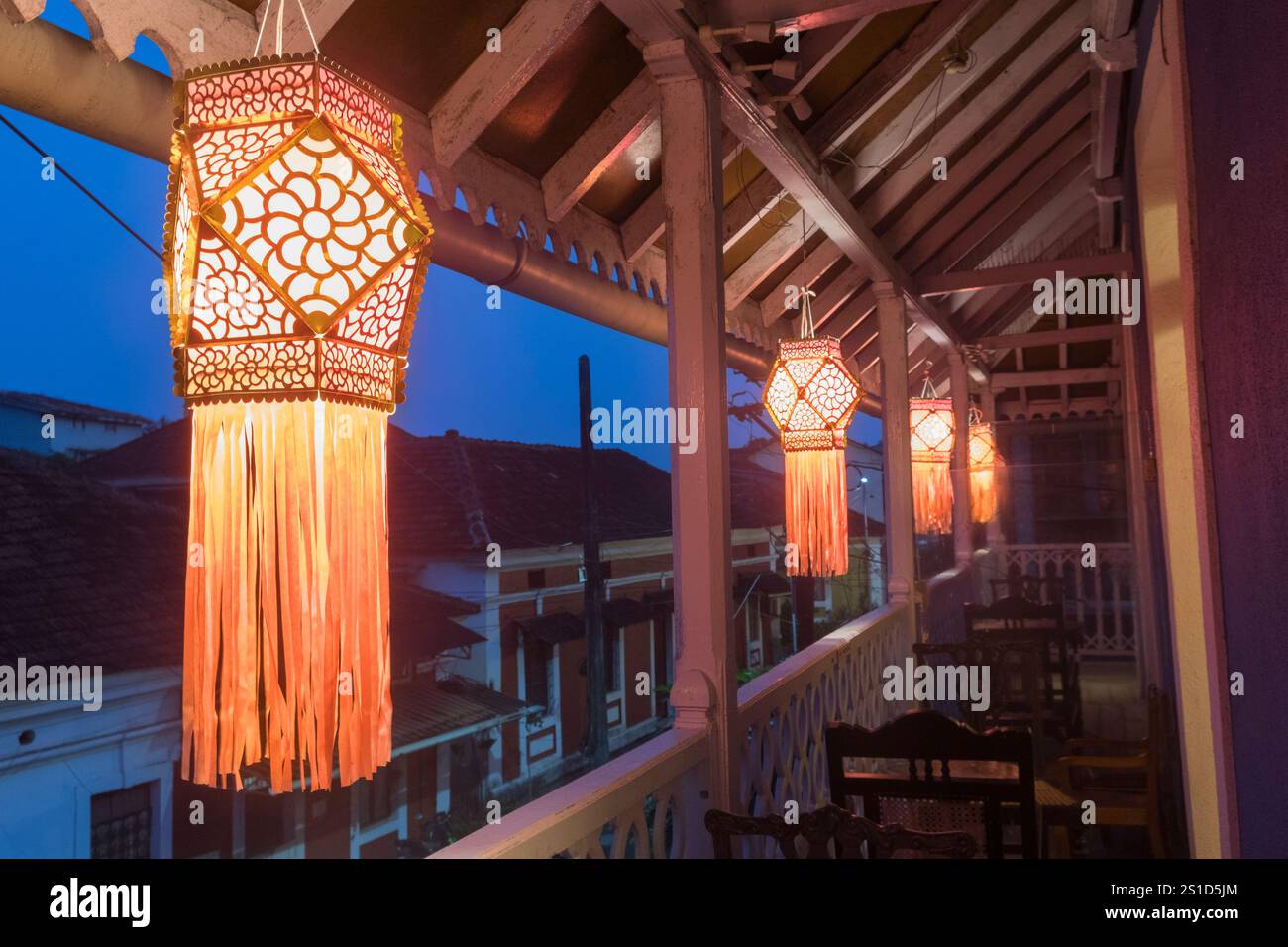 Diwali lanterns Fontainhas Panjim Goa India Stock Photo - Alamy