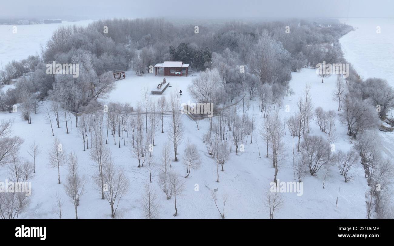 Rime scenery in Harbin City, northeast China's Heilongjiang Province ...