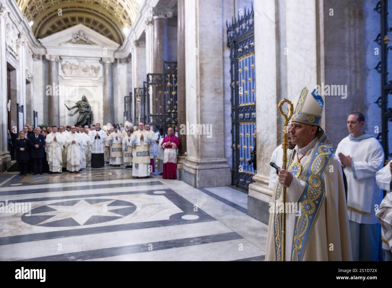 Rome, Italy, 1 January, 2025. Cardinal Rolandas Makrickas opens the ...