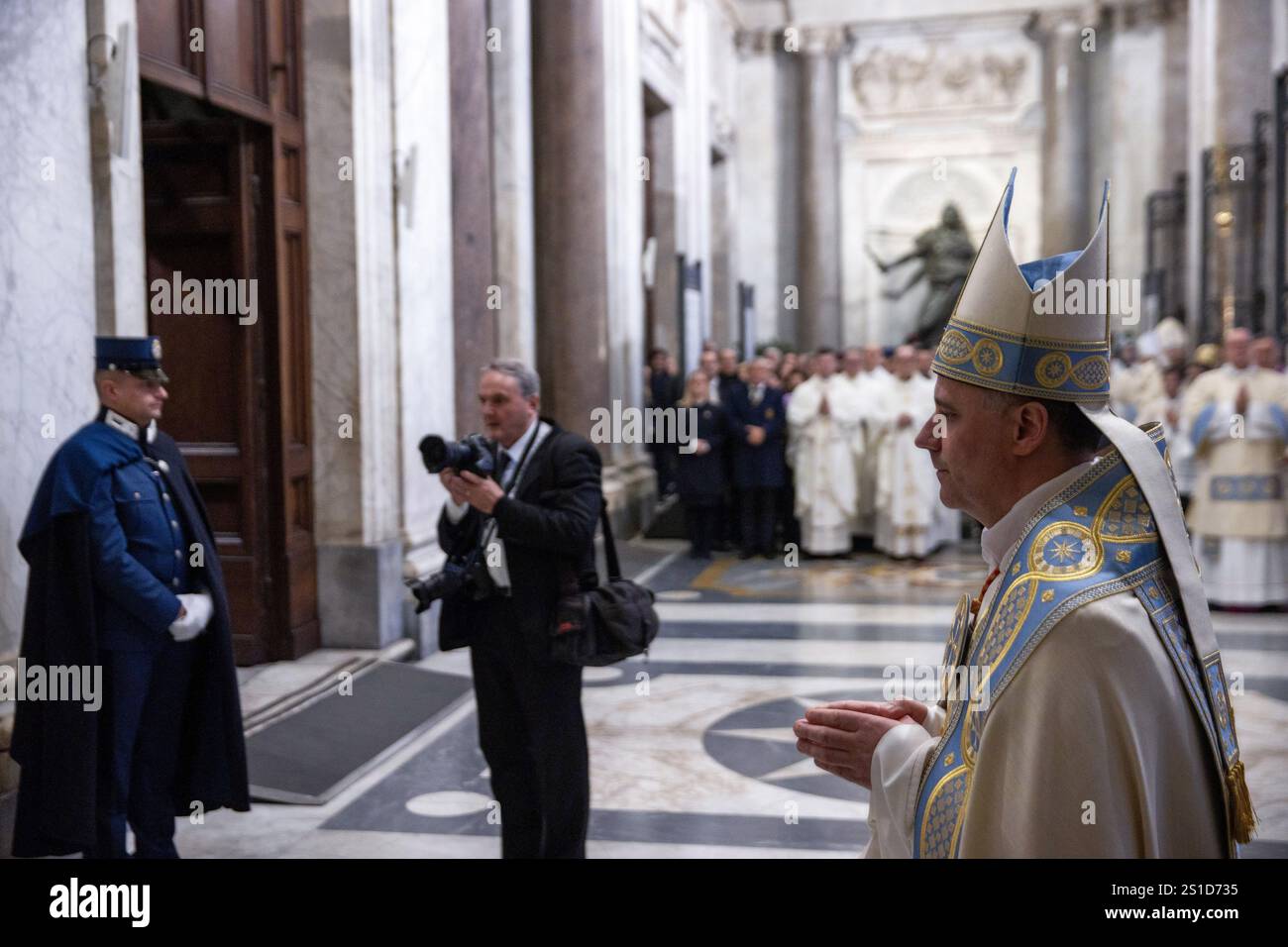 Rome, Italy, 1 January, 2025. Cardinal Rolandas Makrickas opens the ...