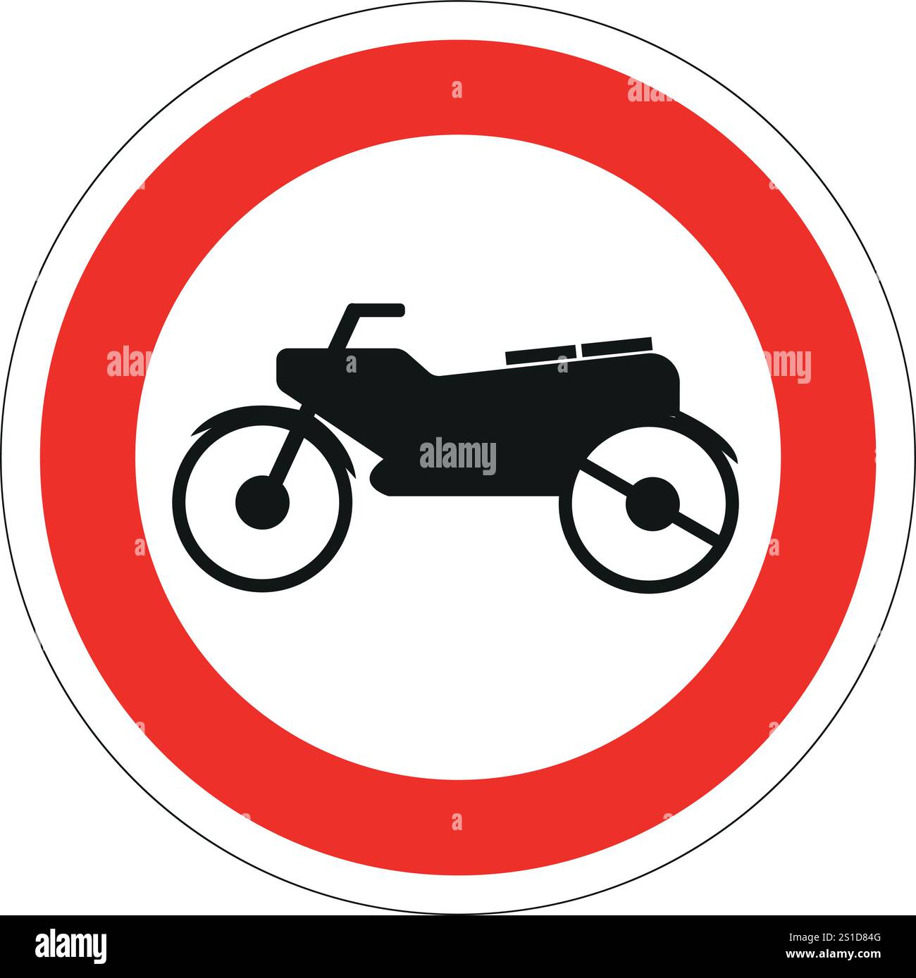French road sign: Access forbidden to motorcycles Stock Vector Image ...