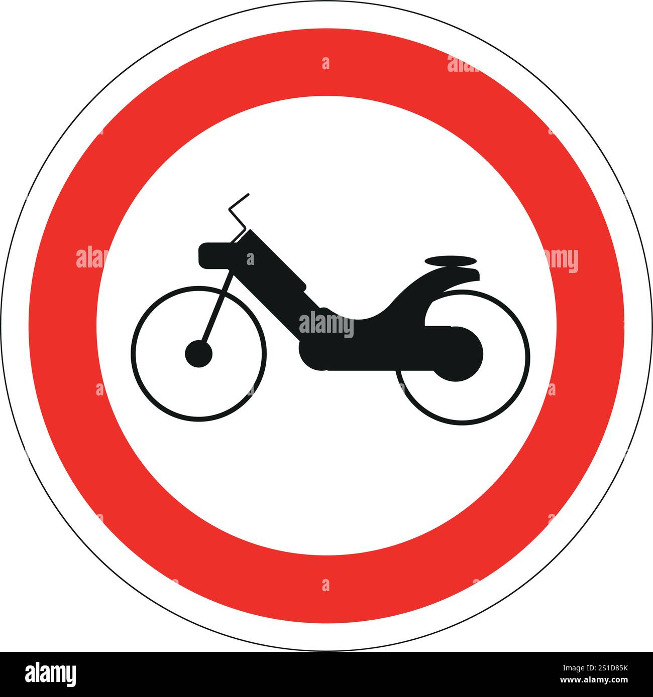 French road sign: Access forbidden to mopeds Stock Vector Image & Art ...