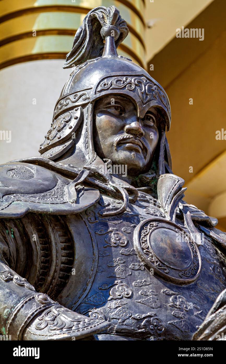 Statue of Genghis Khan in Ulaanbaatar Stock Photo - Alamy