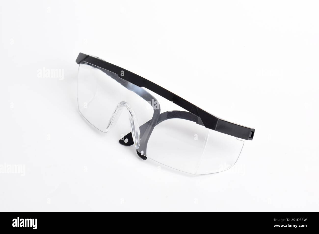 Clear plastic safety goggles isolated on white background Stock Photo ...