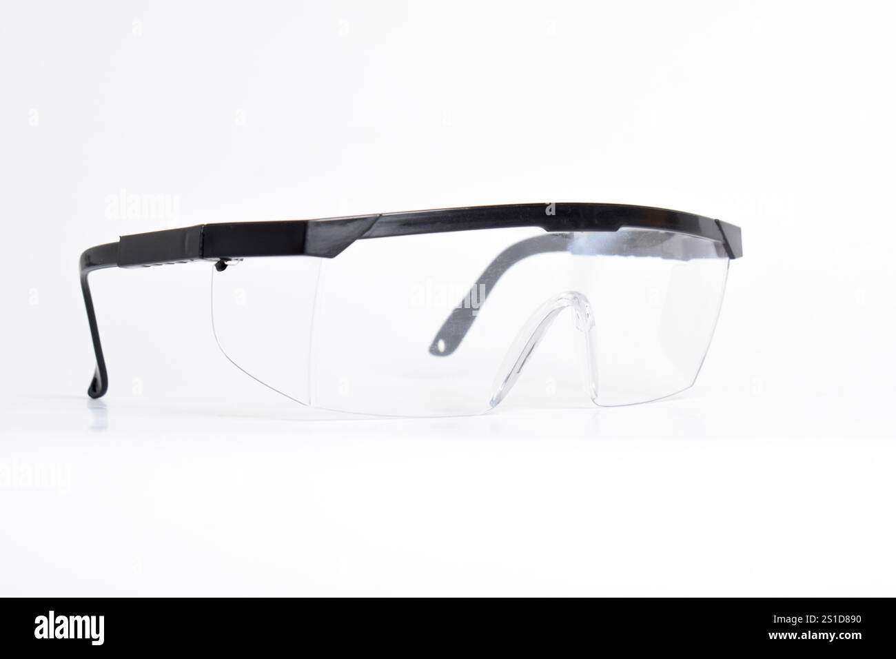 Clear plastic safety goggles isolated on white background Stock Photo ...