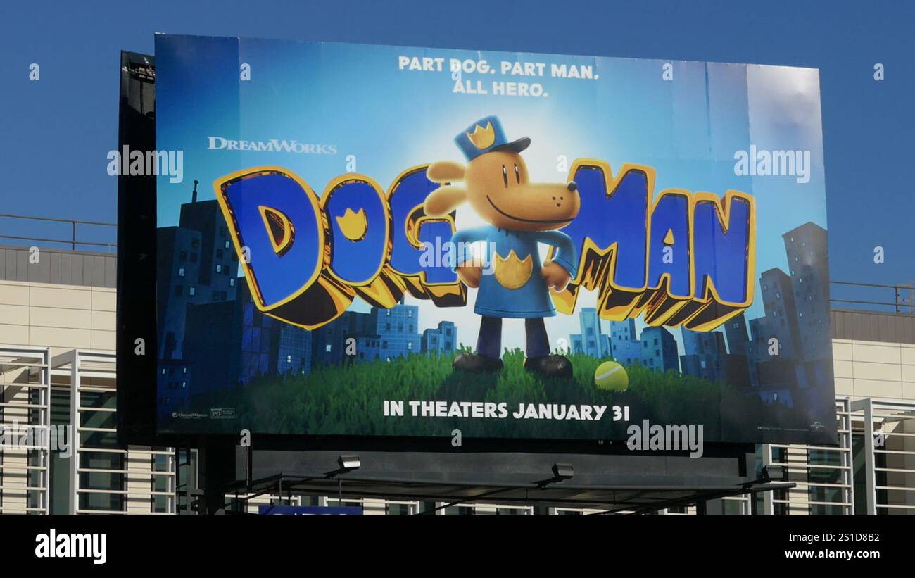 Los Angeles, California, USA 2nd January 2025 Dog Man Billboard on January 2, 2025 in Los ...