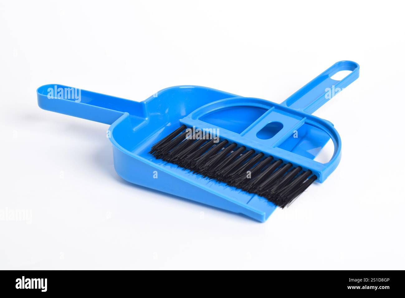 Small blue broom and dustpan set isolated on white background Stock ...