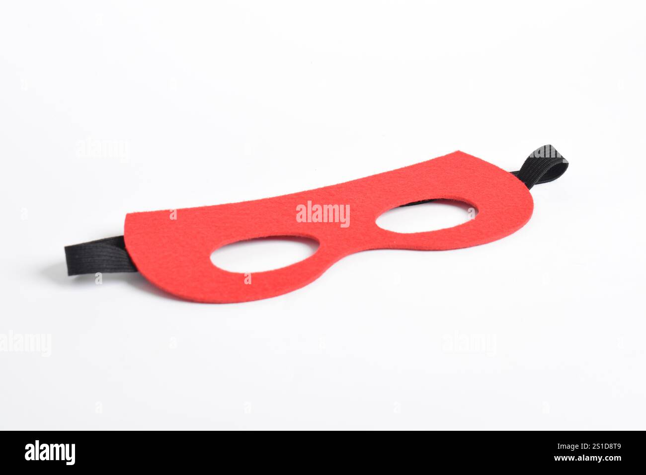Red Hero Mask Isolated on White background Stock Photo - Alamy