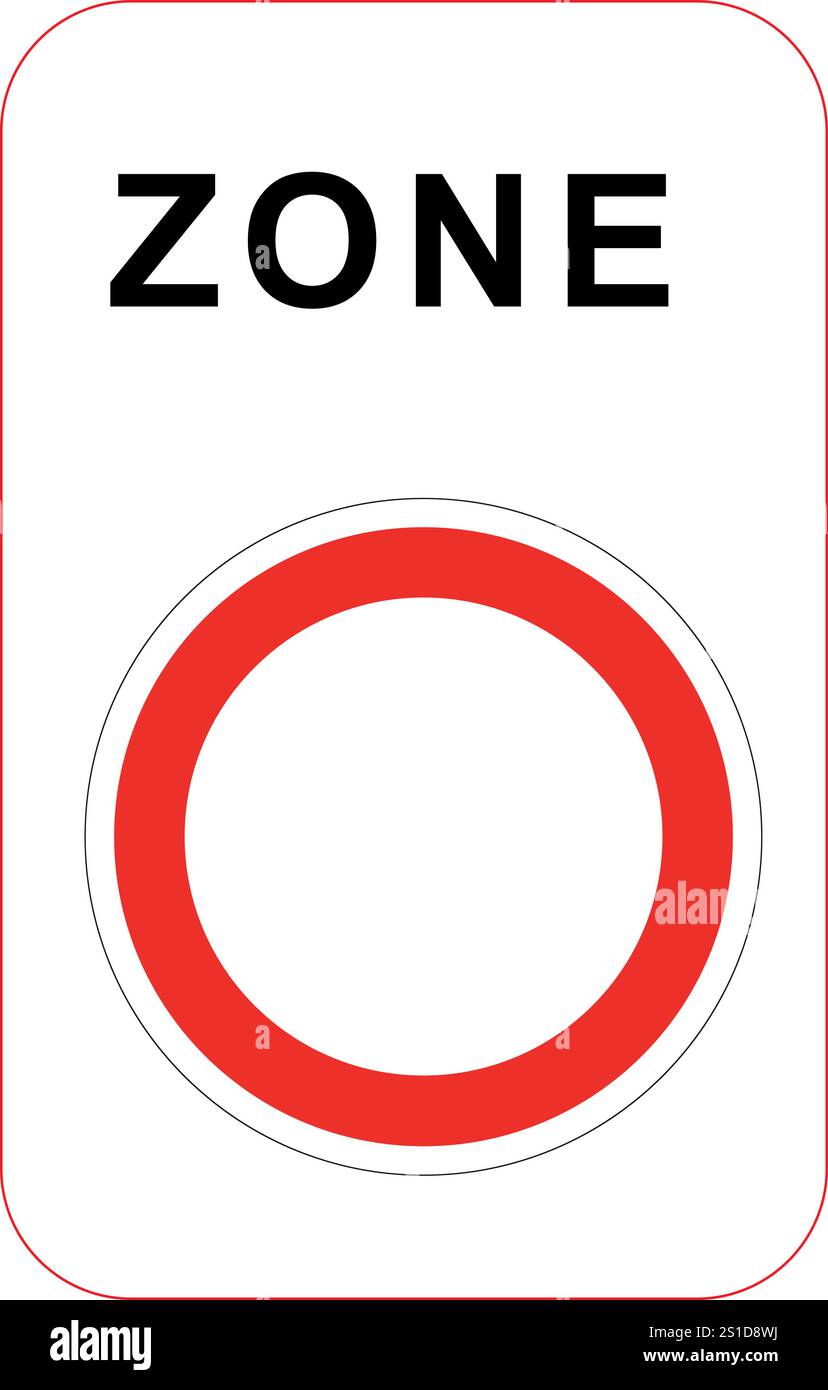 Road sign: Entering a restricted traffic zone Stock Vector Image & Art ...