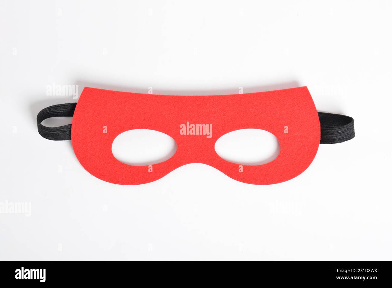 Red Hero Mask Isolated on White background Stock Photo - Alamy