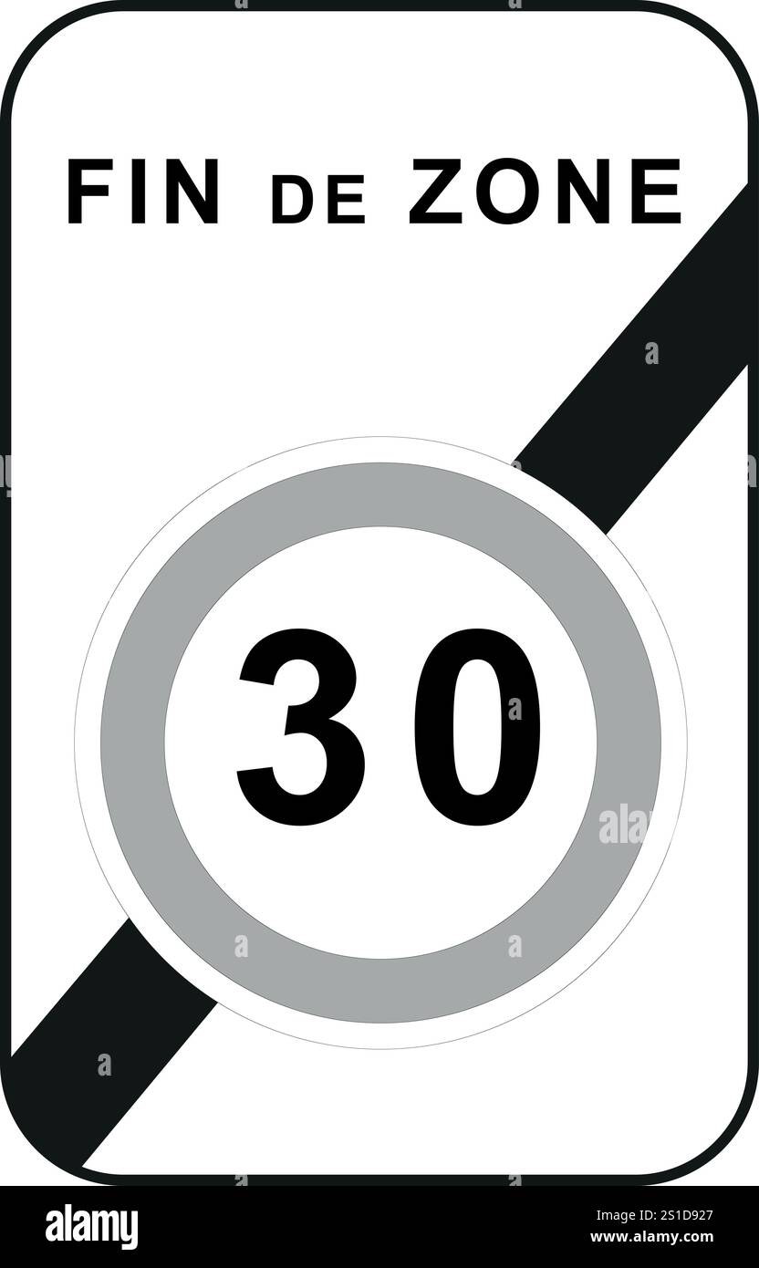 Road sign: End of restricted traffic zone Stock Vector Image & Art - Alamy
