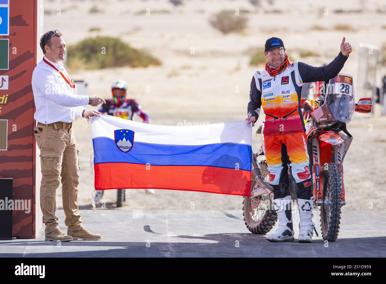 28 MULEC Toni (svn), KTM, Bas World KTM Racing Team, FIM W2RC, Rally2, action at podium start ...