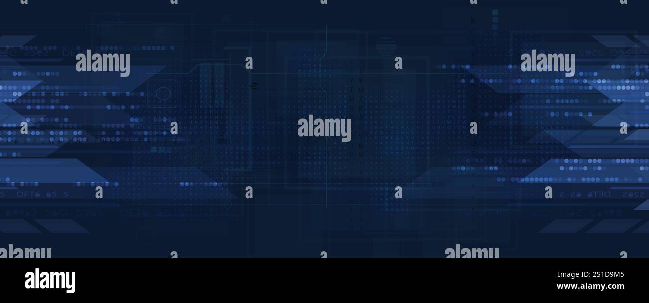 Abstract technology Digital circles of particles. Futuristic background. Big data visualization ...