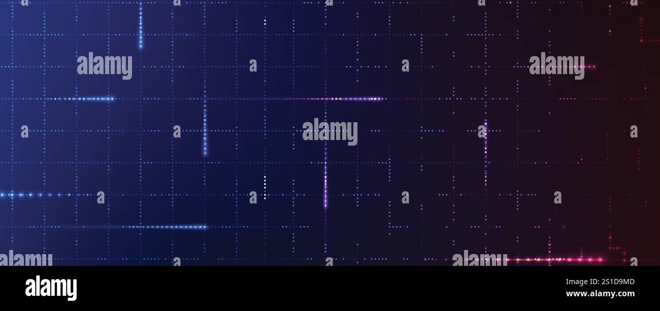 Abstract technology Digital circles of particles. Futuristic background. Big data visualization ...