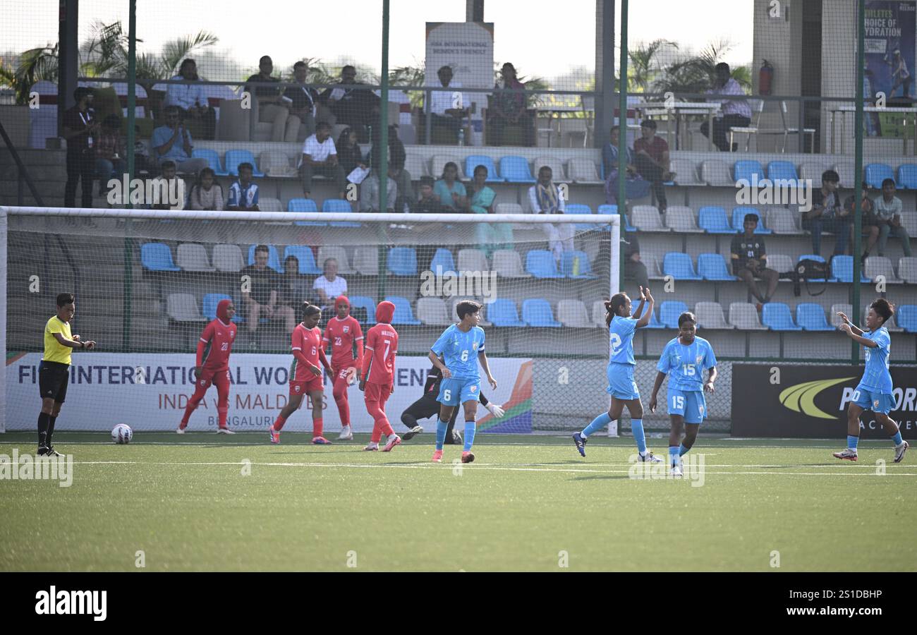 Bengaluru, India. 2nd Jan, 2025. The Indian women's football team ...