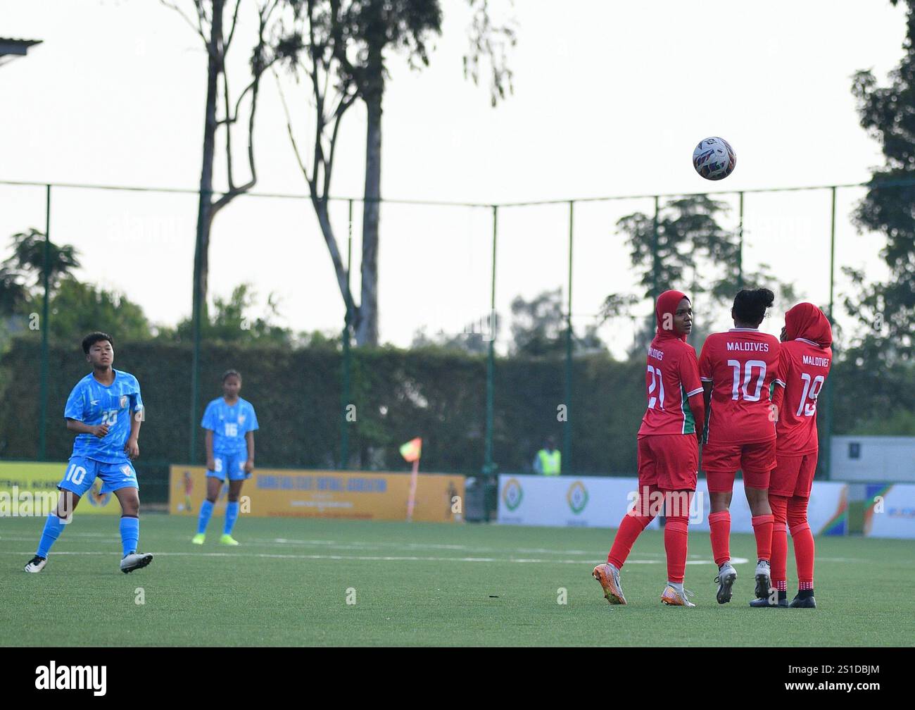 Bengaluru, India. 2nd Jan, 2025. The Indian women's football team ...