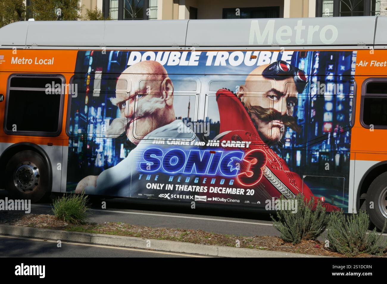 Los Angeles, California, USA 2nd January 2025 Sonic The Hedgehog 3 Bus ...