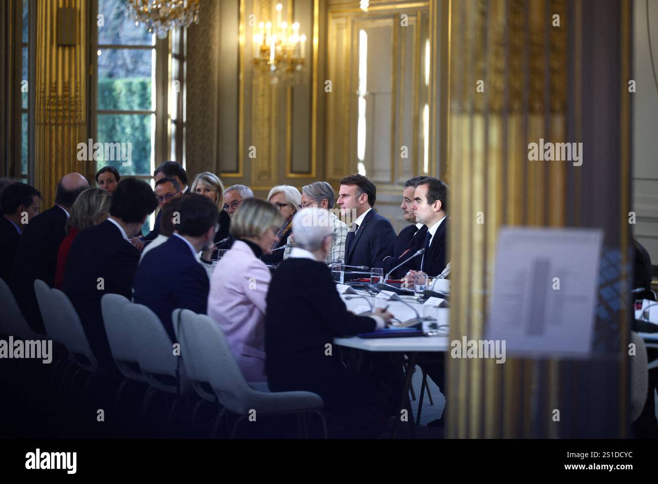 Paris, France. 03rd Jan, 2025. France's President Emmanuel Macron at ...