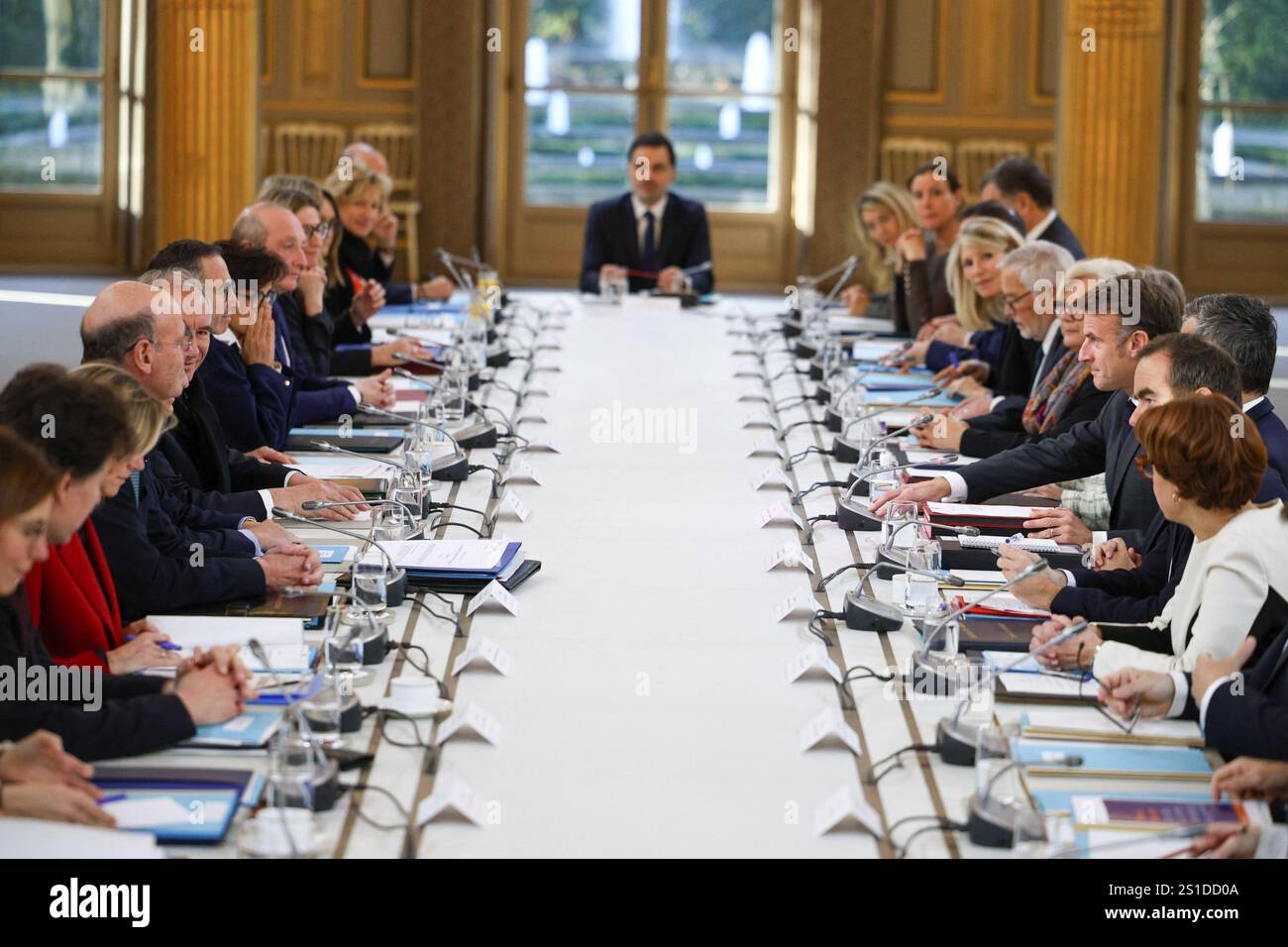 France's Ministers attend the government's first cabinet meeting at the ...