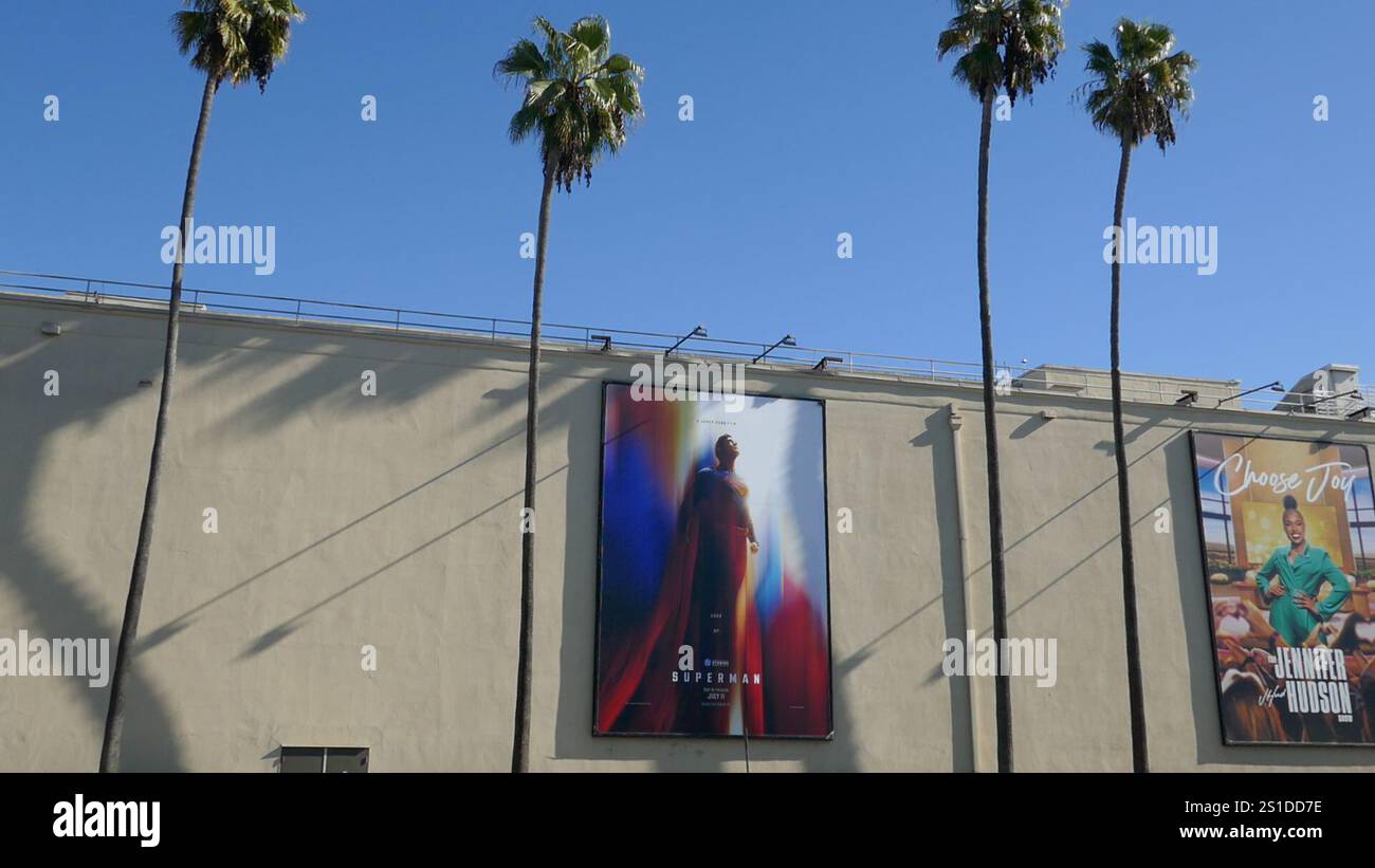 Burbankj, California, USA 2nd January 2025 Superman Billboard with David Corenswet at Warner ...