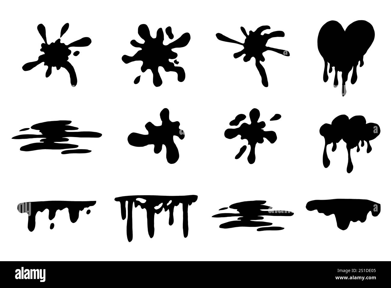 Paint drip splatter, liquid stain fluid ink droplet. Graffiti splash ...