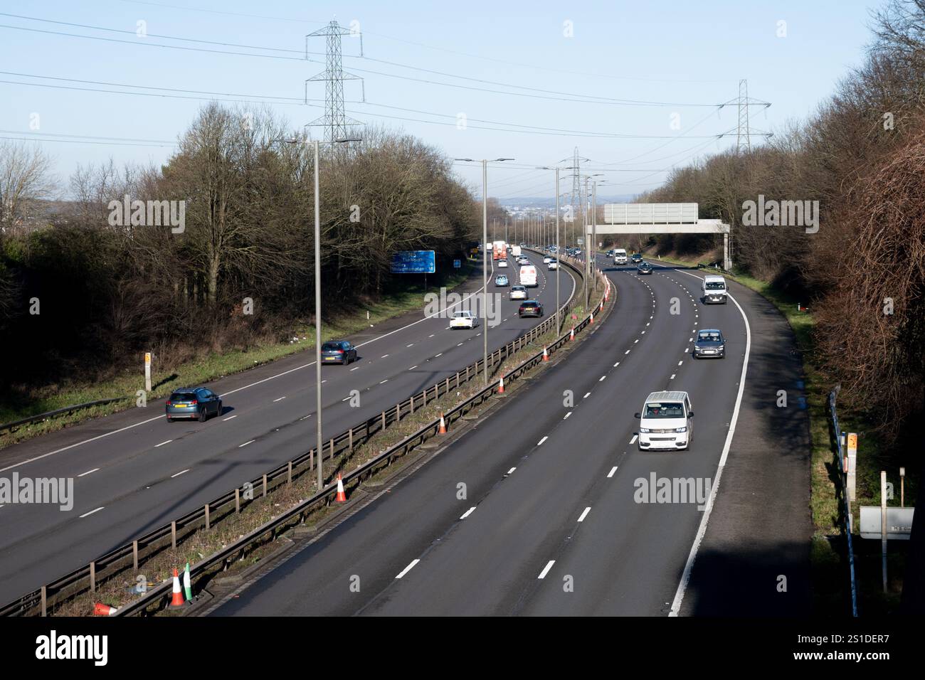 M5 motorway from Hagley Road, Quinton, West Midlands, England, UK Stock ...