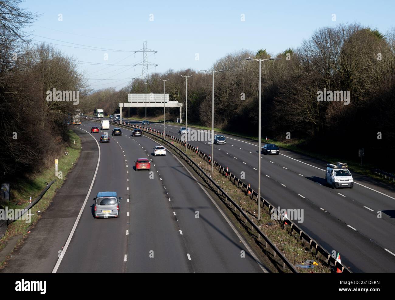 M5 motorway from Hagley Road, Quinton, West Midlands, England, UK Stock ...