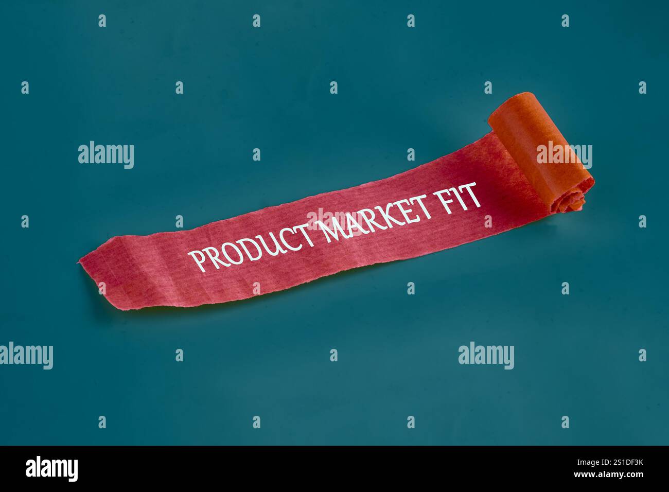 A vibrant ribbon displays the phrase product market fit, emphasizing ...
