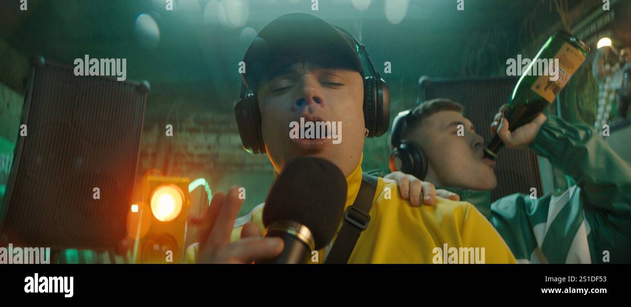 MOGLAI BAP and MO CHARA in KNEECAP (2024), directed by RICH PEPPIATT ...