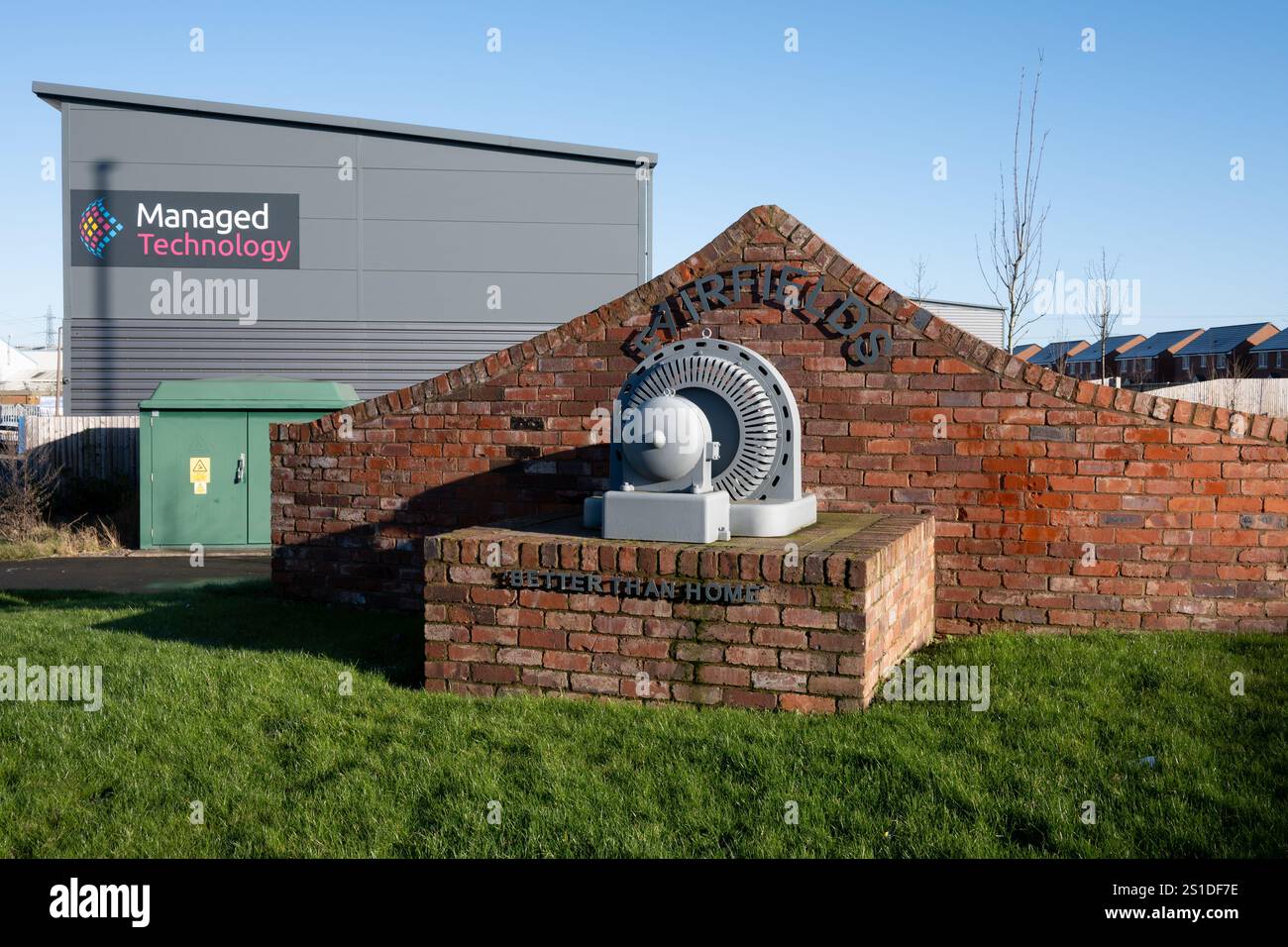 Fairfields sculpture, Hurst Green, West Midlands, England, UK Stock ...