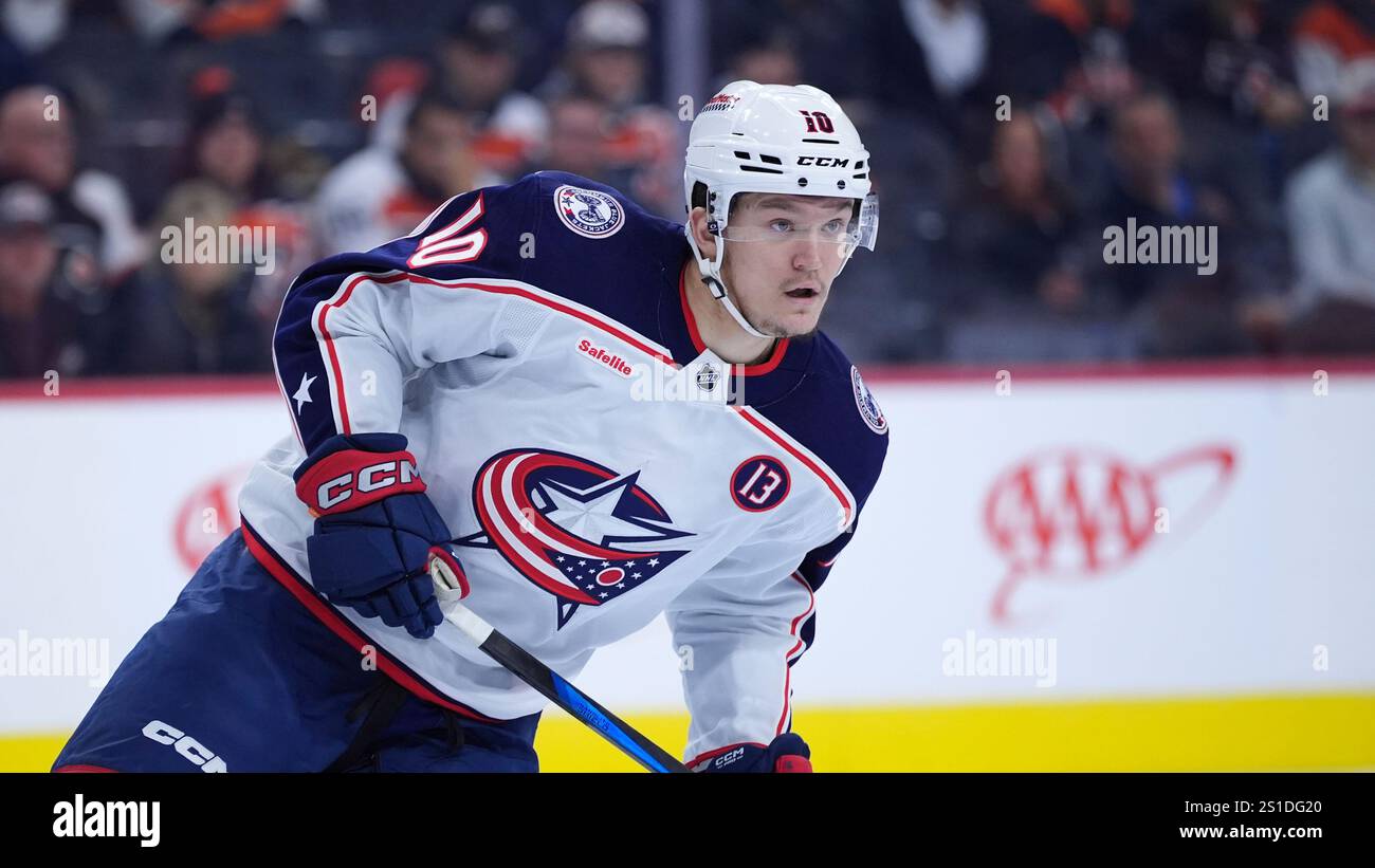 Columbus Blue Jackets' Dmitri Voronkov plays during an NHL hockey game ...