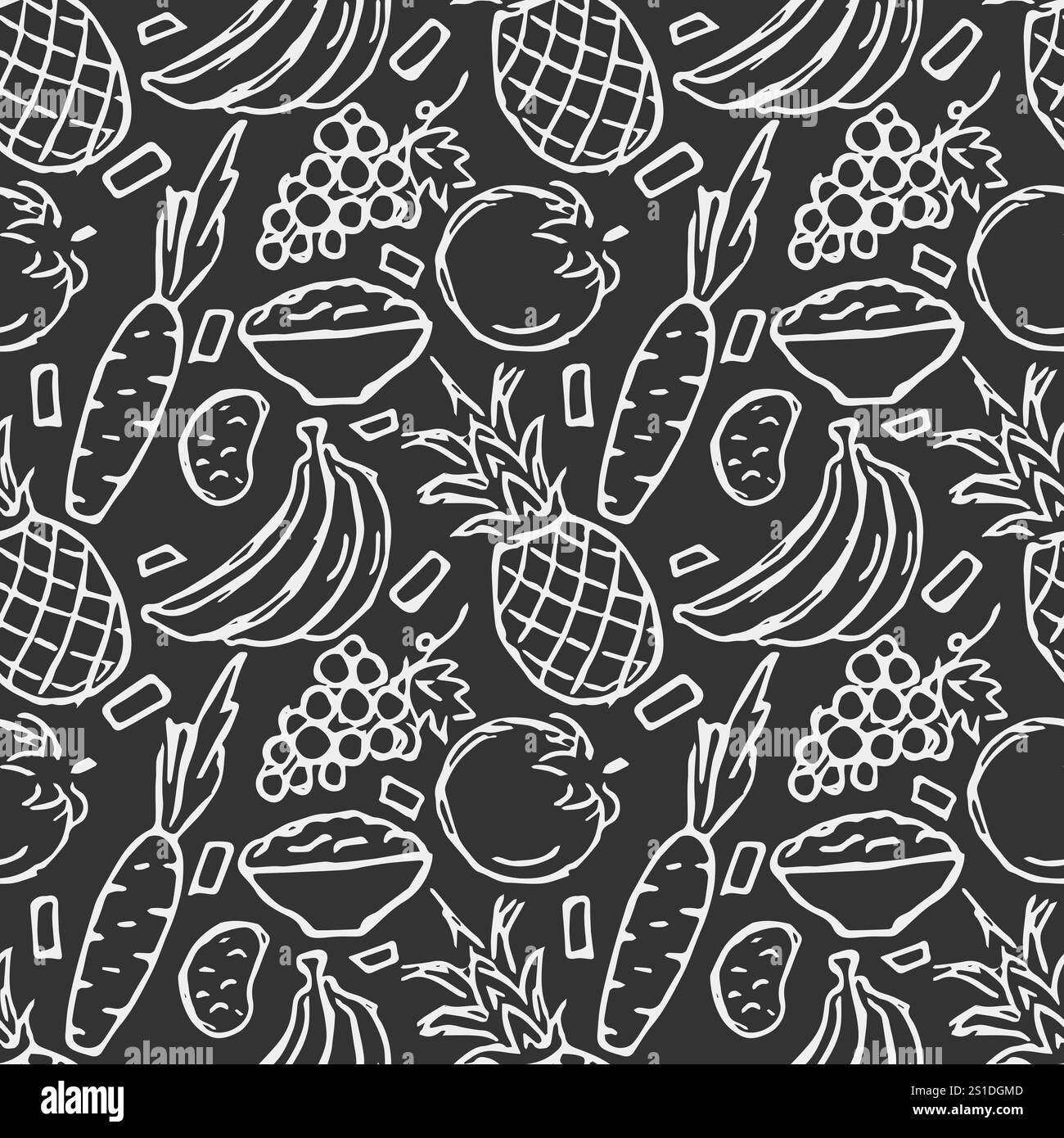 Healthy food pattern. Drawn healthy food background Stock Photo - Alamy