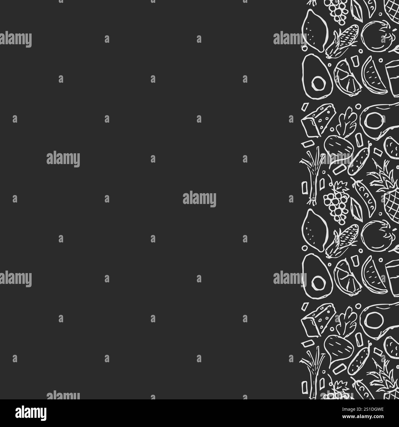 Frame healthy vegetables organic Black and White Stock Photos & Images ...