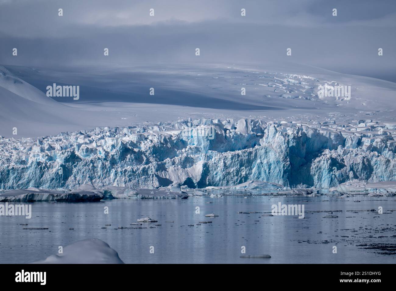 Antarctica view. Seascape and landscape of Antarctica. Glaciers and ...