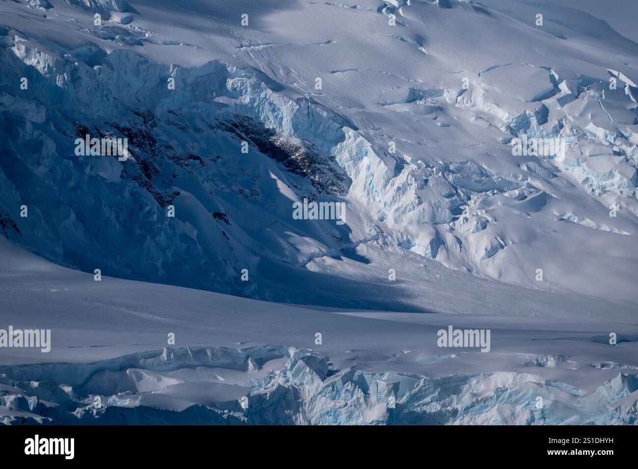 Antarctica view. Seascape and landscape of Antarctica. Glaciers and ...