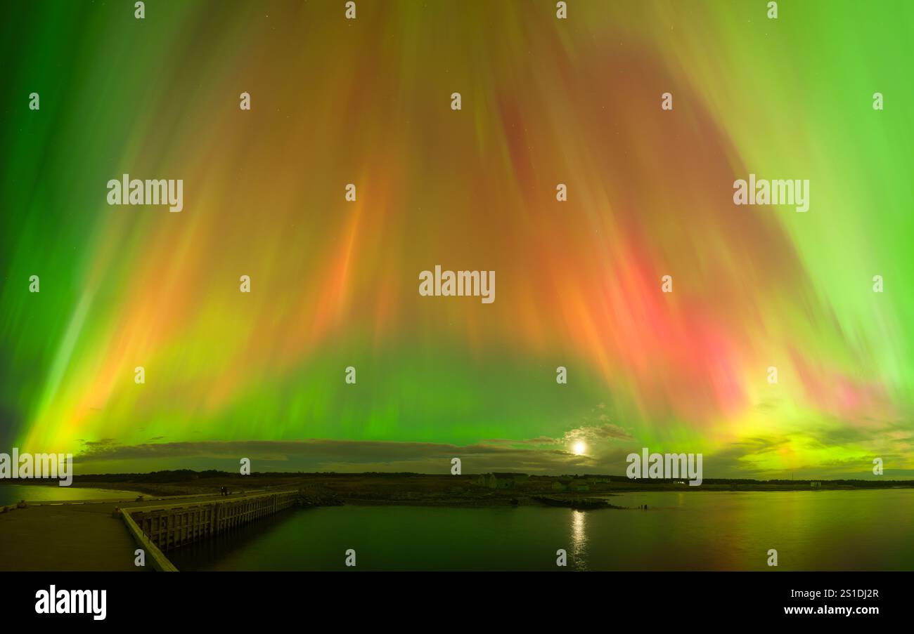 Aurora Dome Over a Ghost Town in Newfoundland Stock Photo - Alamy