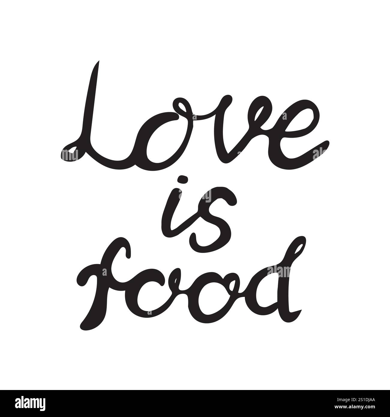Lettering typography design on a white background with the phrase love ...