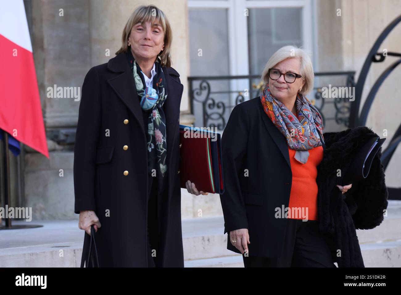 Valerie Letard, left, French Minister for Housing, and Health Minister ...