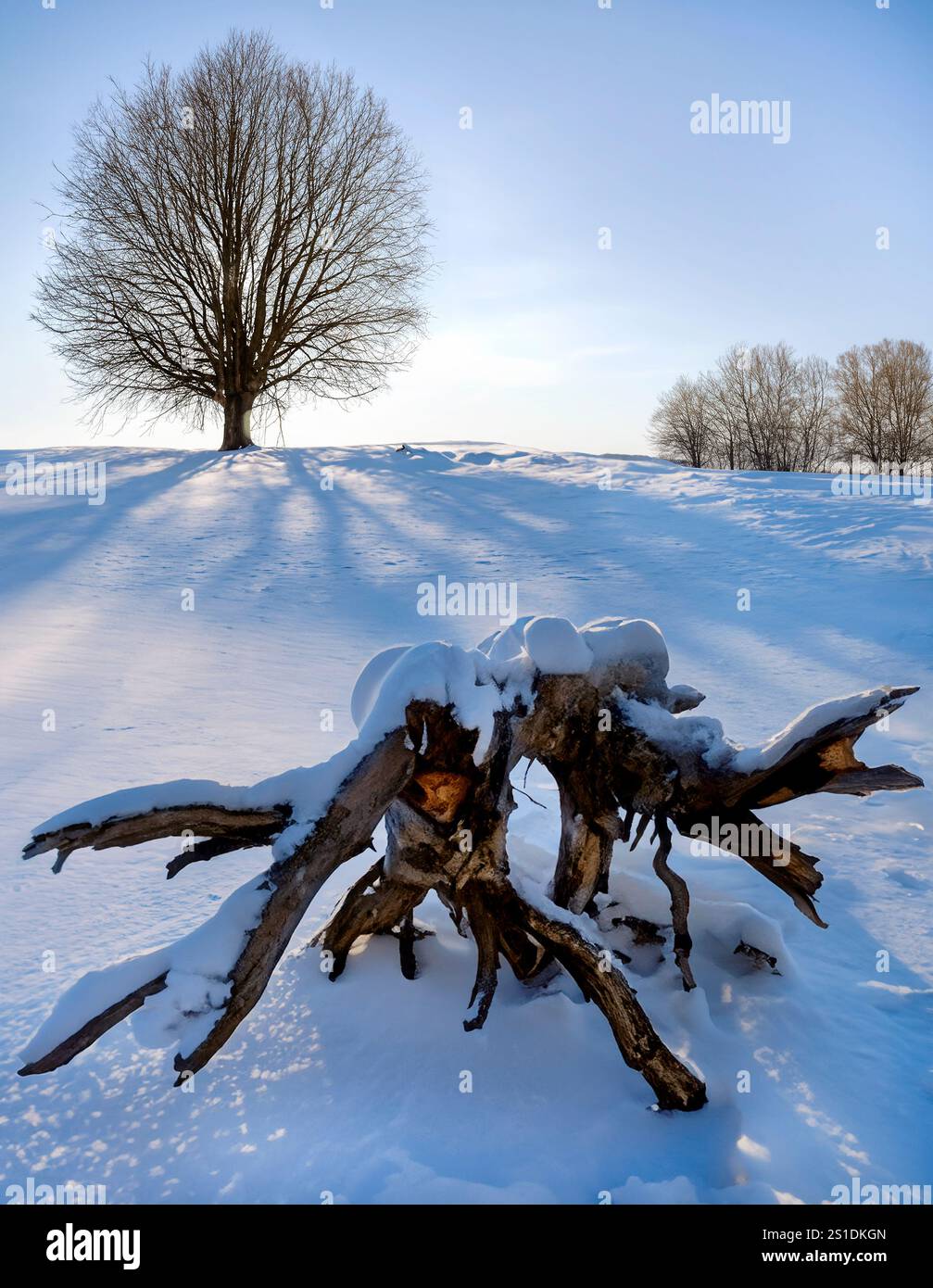 Winter snowfall in the countryside of the Peak District National Park ...